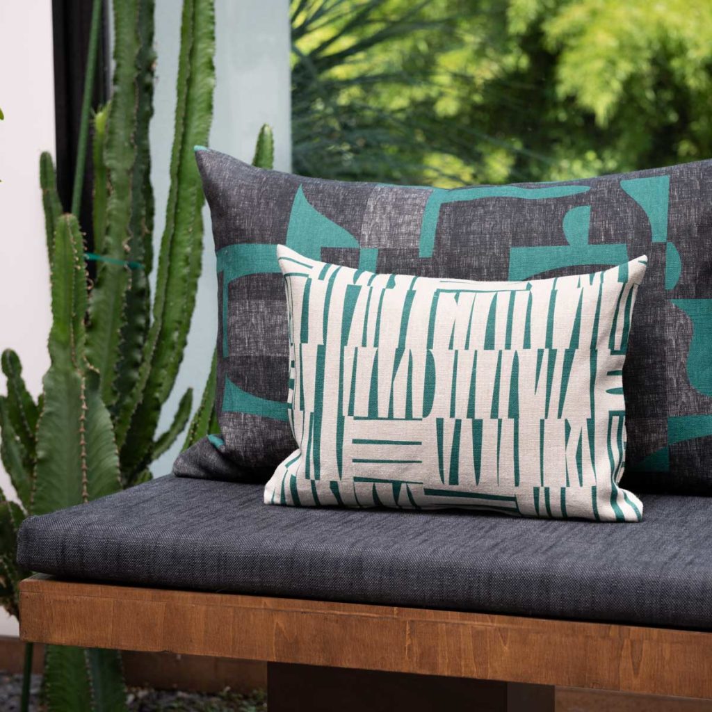 coussin jacques lin made in france • motif originaux modernes • jacques