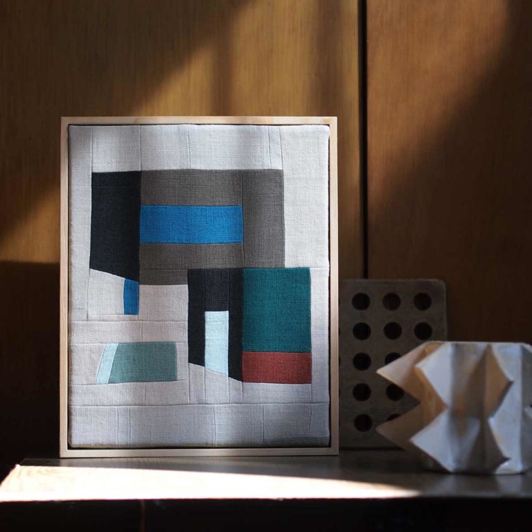 patchwork textile en lin • jacques • design moderniste