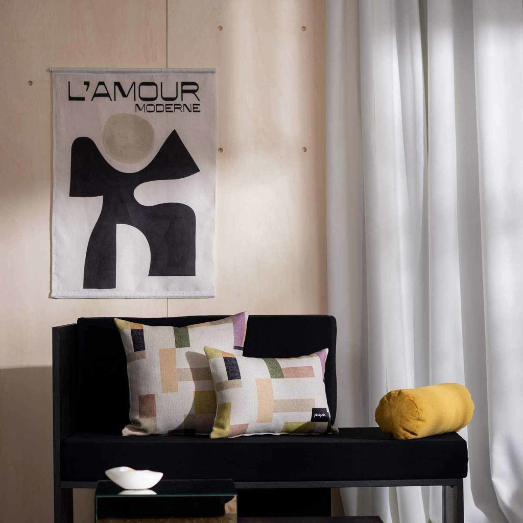 décoration murale en lin imprimé • jacques • fabriqué en France