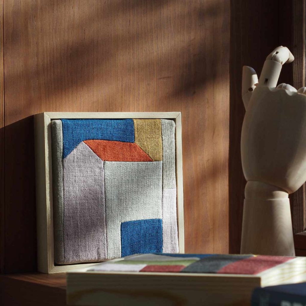 maison abstraite • jacques • art textile patchwork