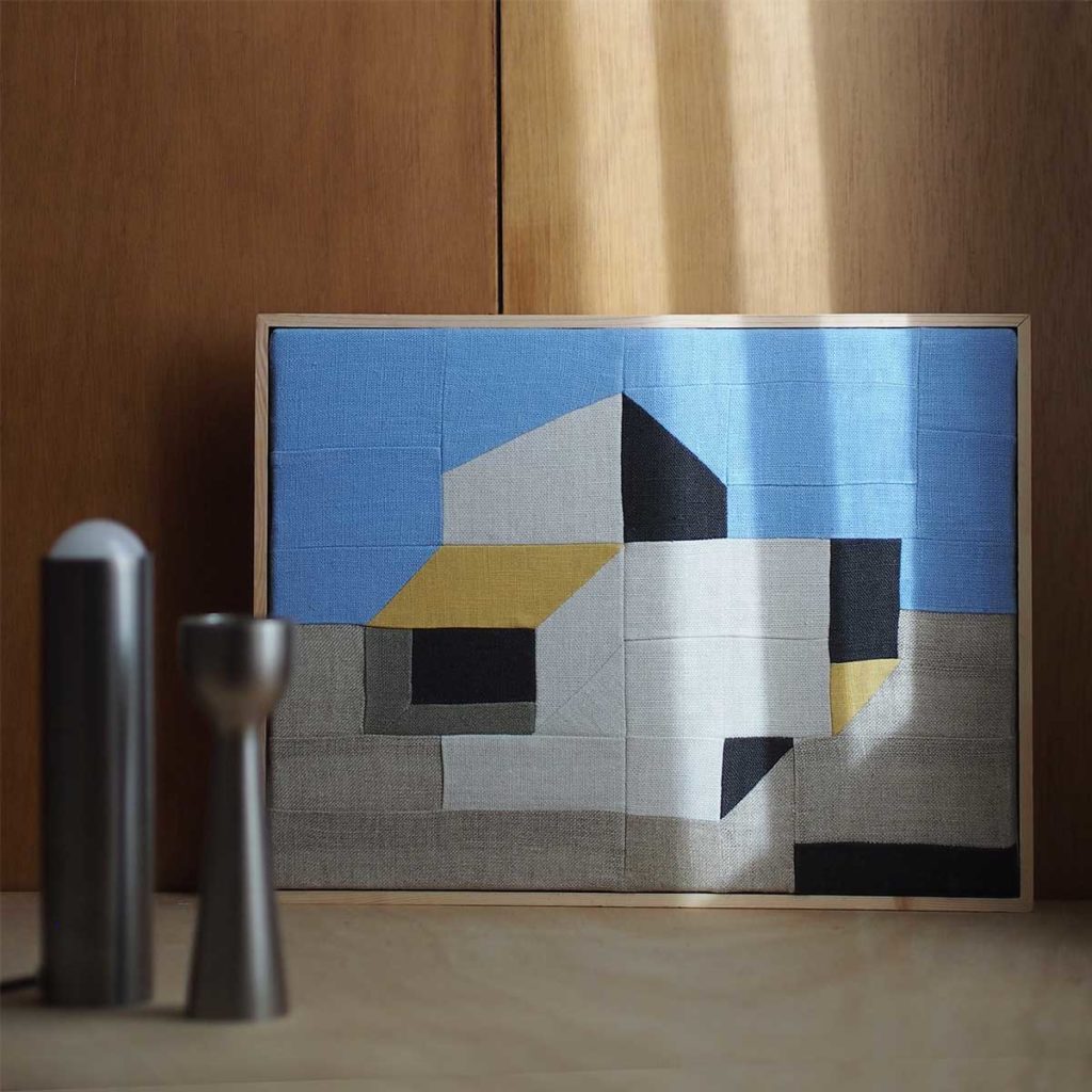 patchwork textile en lin • jacques • design moderniste